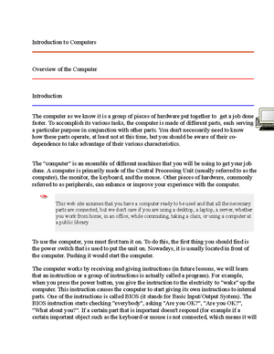 Given below are the basic functions of Microsoft Word - Editing and Formatting the existing ...