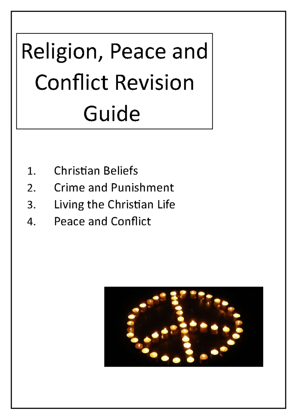Christianity Revision Guide 2 - 1. Christian Beliefs 2. Crime and ...