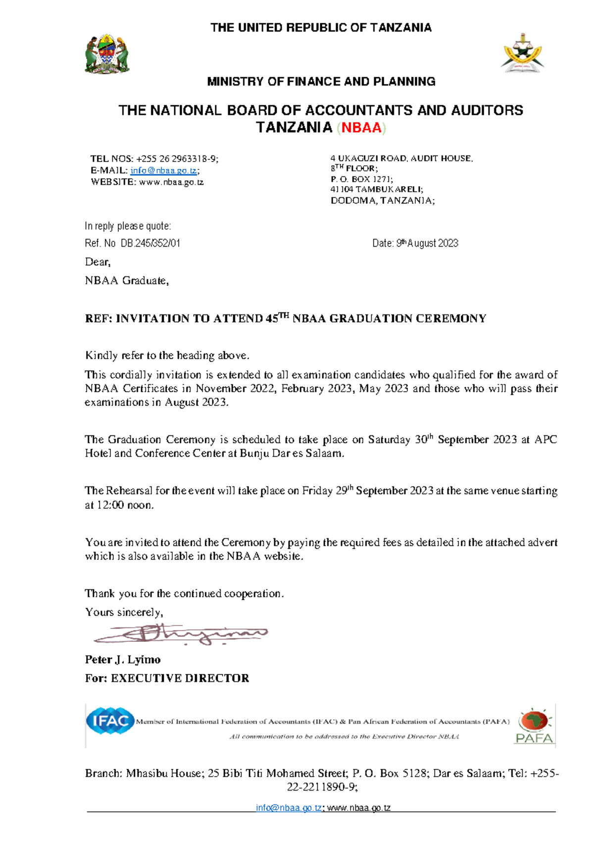 Graduation - d2d - __________________________________info@nbaa.go ...