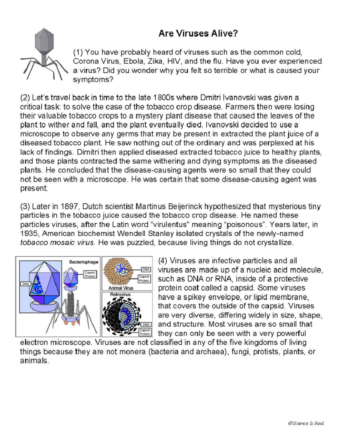 Are Viruses Alive P8 - LEARN IT - No Viruses don’t have cells Viruses ...