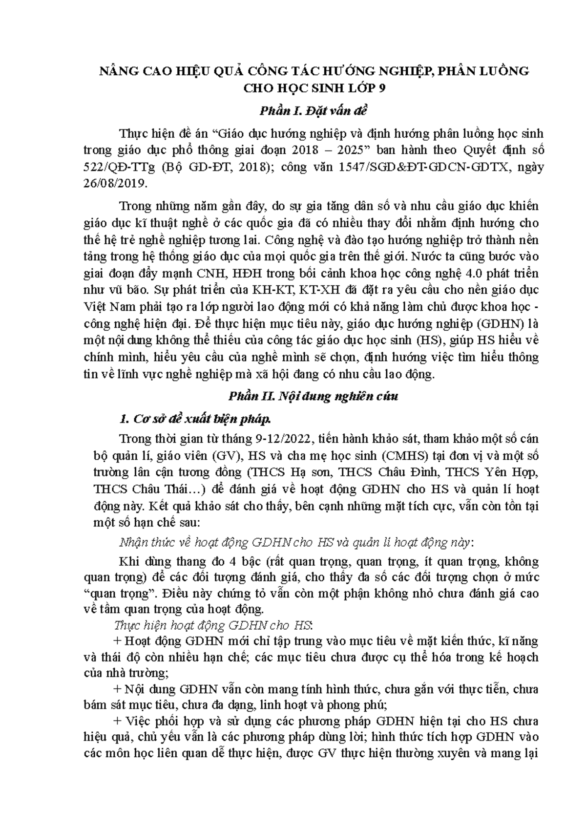 Quan Ly Dau - hdhfd - NÂNG CAO HIỆU QUẢ CÔNG TÁC HƯỚNG NGHIỆP, PHÂN ...