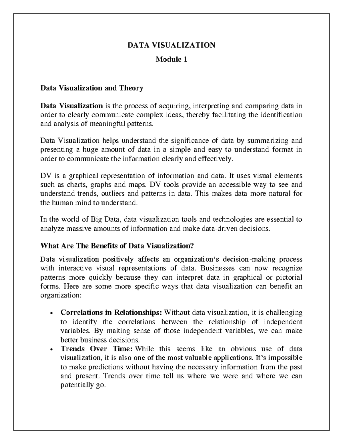 Data Visualization - Data Visualization helps understand the ...