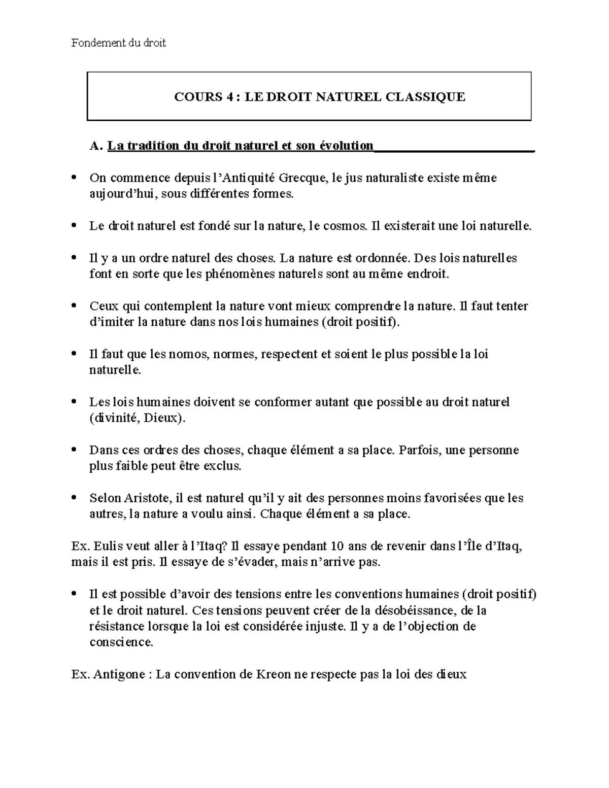 Cours 4 - Stéphane Bernatchez - COURS 4 : LE DROIT NATUREL CLASSIQUE A ...