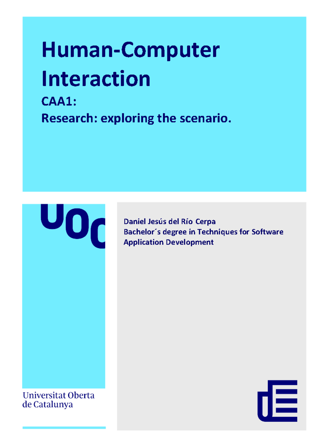Danie Jesus del Rio HCI CAA1 - Human-Computer Interaction CAA1 ...