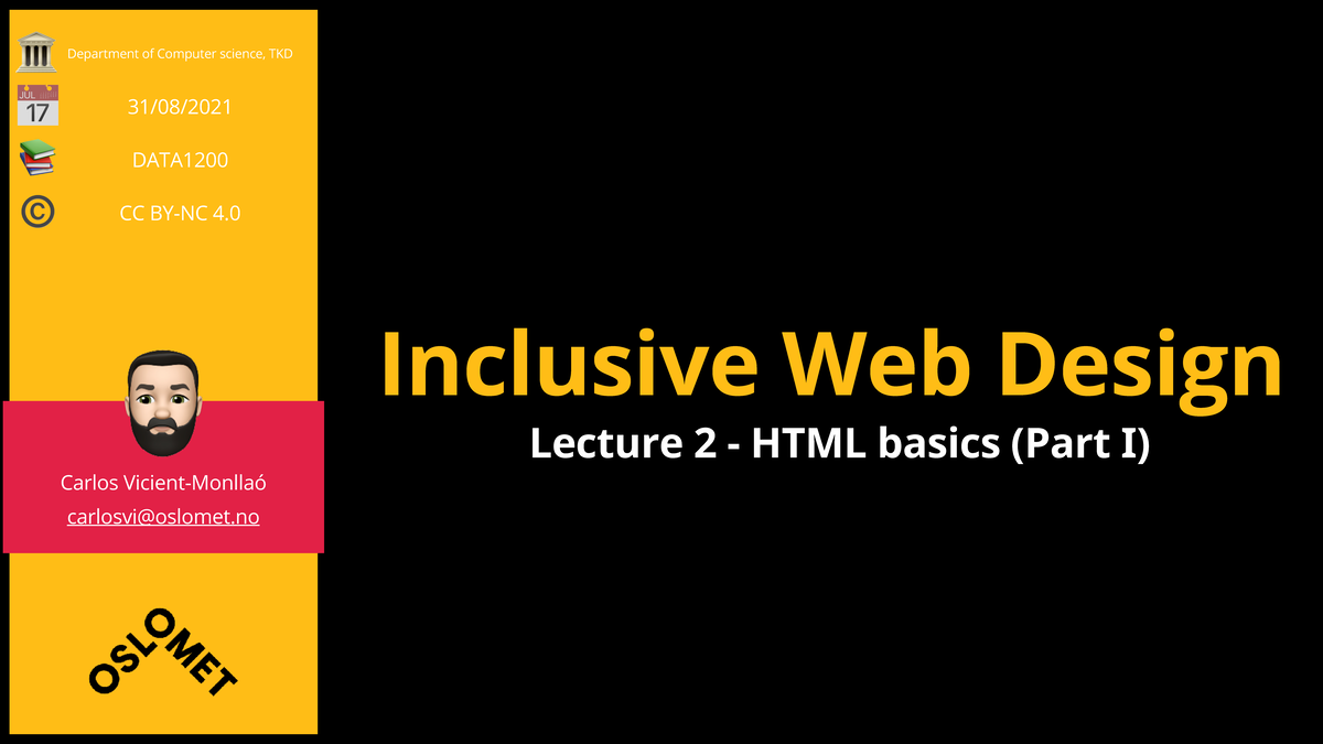HTML basics (part 1) - DATA1200 - OsloMet - Studocu