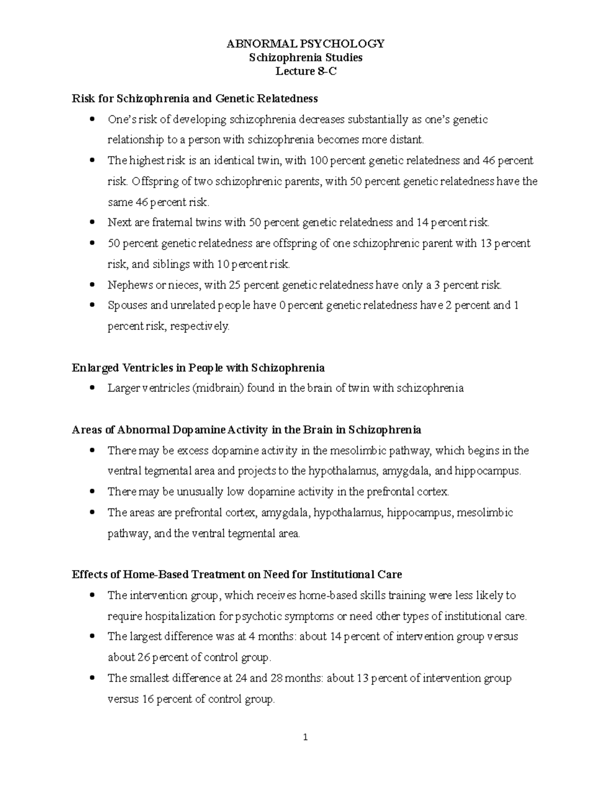 Abnormal-Psy Schizophrenia Studies-8C - ABNORMAL PSYCHOLOGY ...