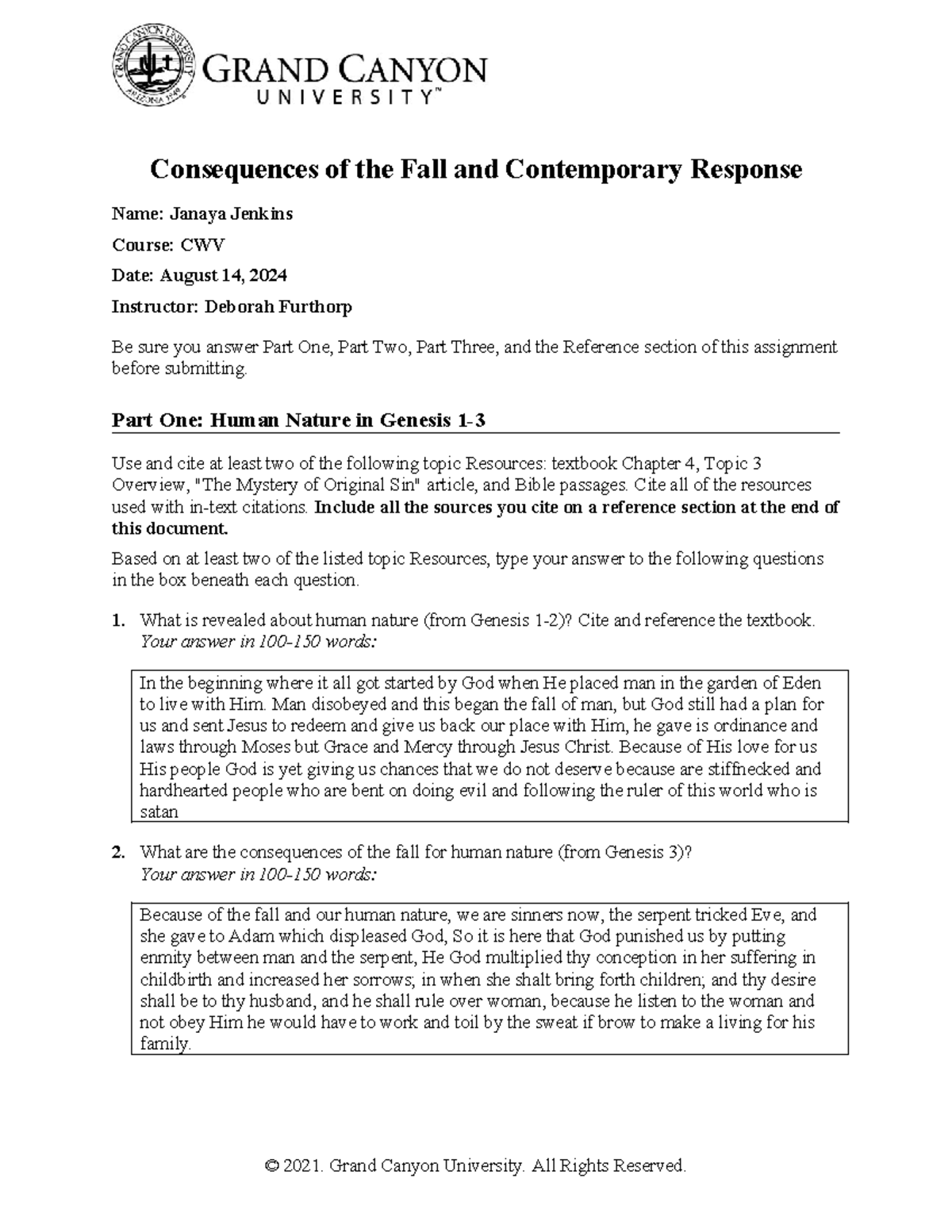 CWV-101-301-RS-T3Conseq Of The Fall Contemporary Response-Online (1) - Consequences of the Fall ...