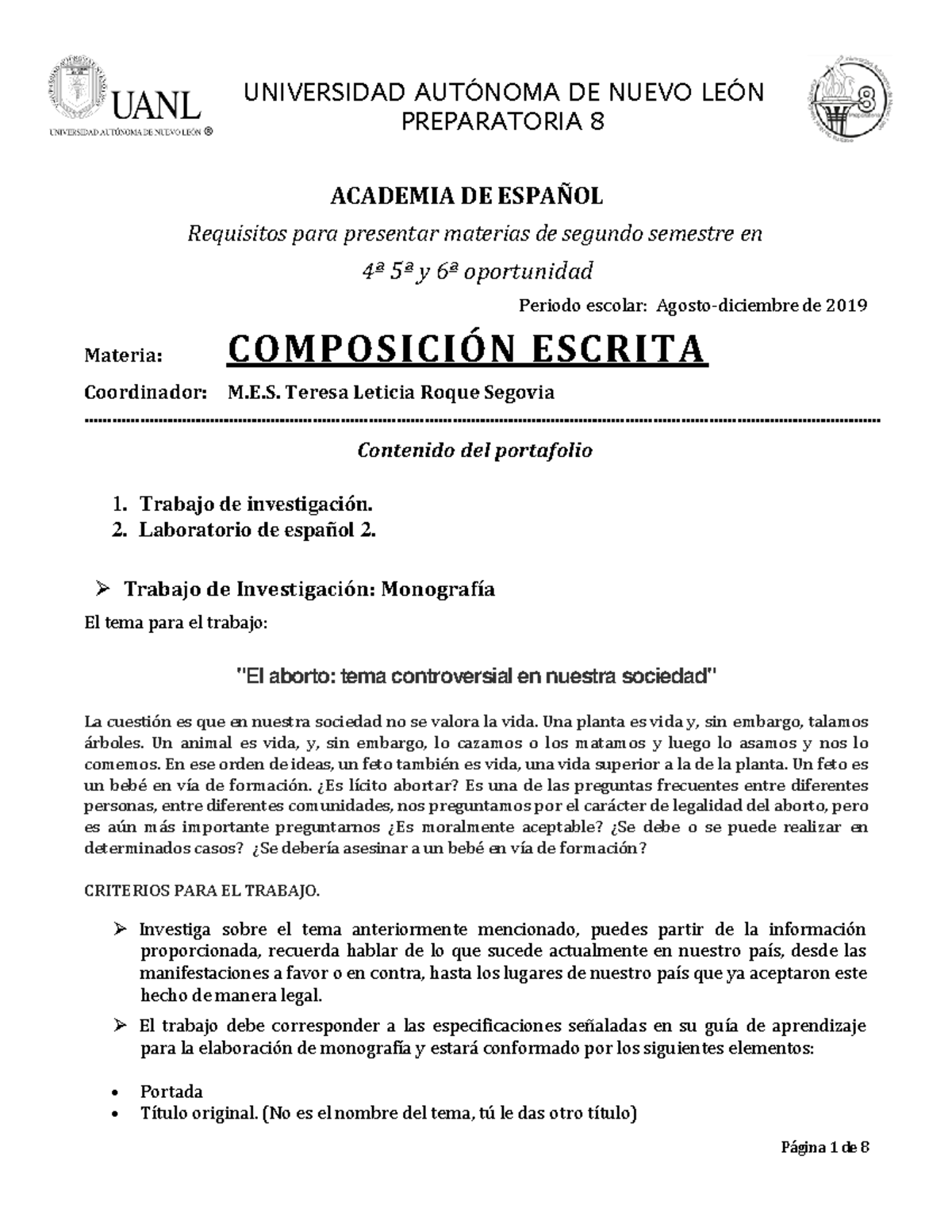 Composicio N Escrita 4 5 y 6 A-D 19 - PREPARATORIA 8 ACADEMIA DE ESPA ...