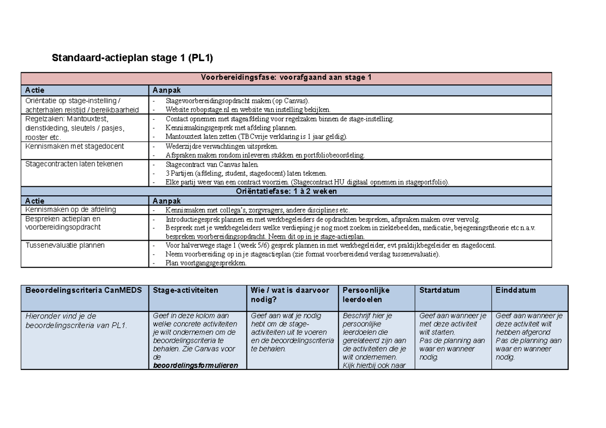 Standaardactieplan stage 1 2016-2017 definitief (16) - Standaard ...
