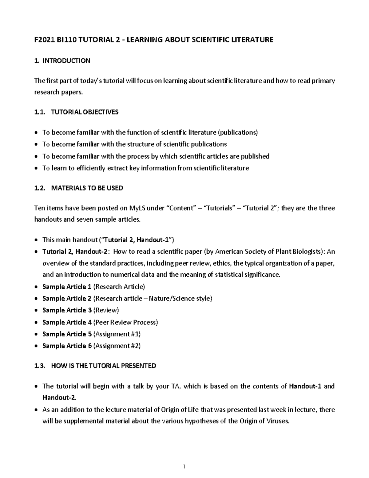 F2021 Tutorial-2 Handout-1 Supplemental - CH203 - WLU - Studocu