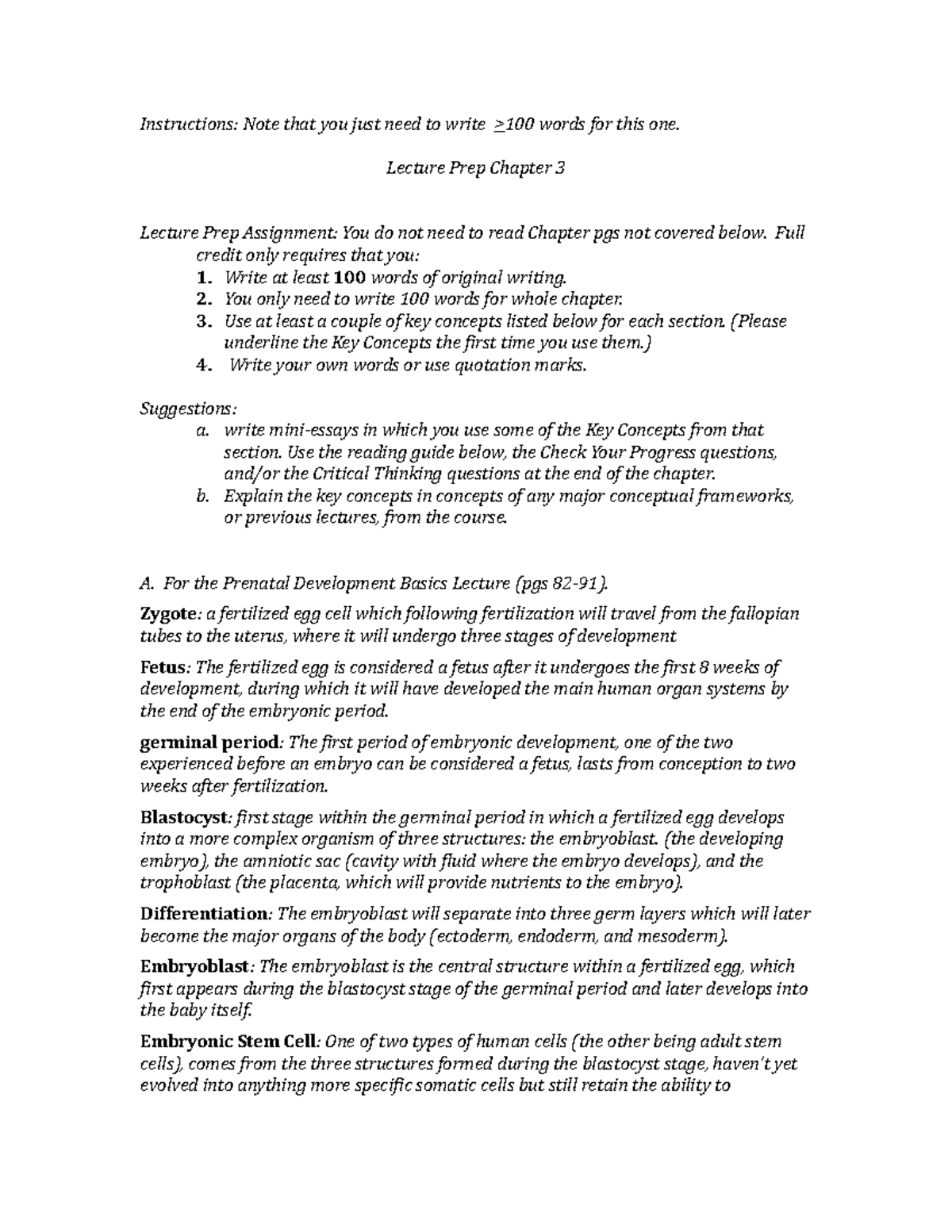 Chapter 3 - Lecture Prep - Instructions: Note that you just need to ...