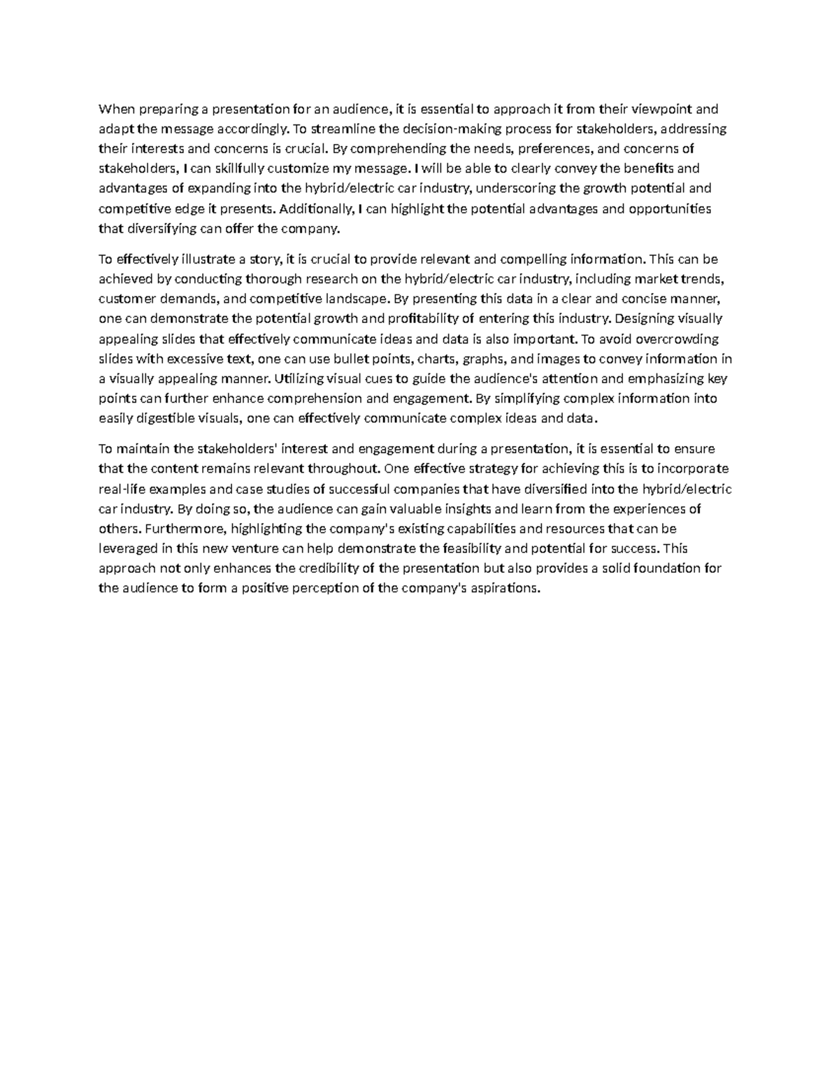 Discussion board 6-2 - When preparing a presentation for an audience ...