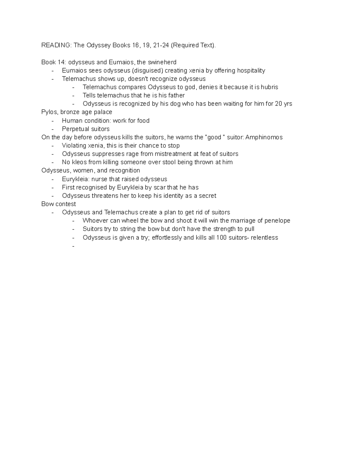 Odysseus’ Homecoming, Penelope, and the Suitors’ Demise - READING: The ...