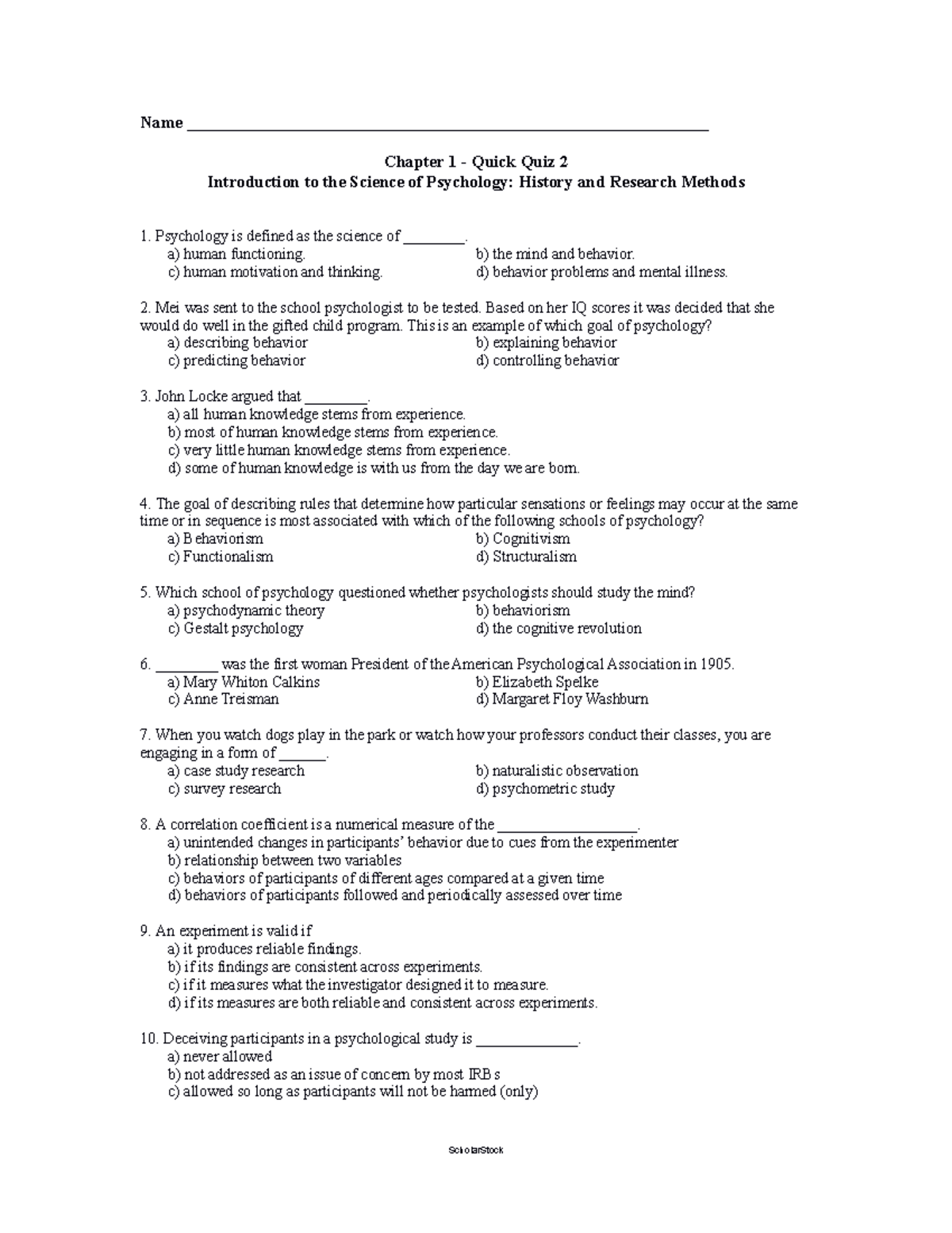 QQCh01 2 - practice quizzes - Name