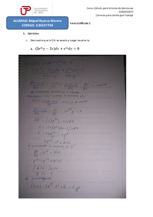 (ACV-S04)Evaluación Calificada en Linea 2 - EP1 Calculo PARA LA TOMA DE Decisiones (16751) - Studocu