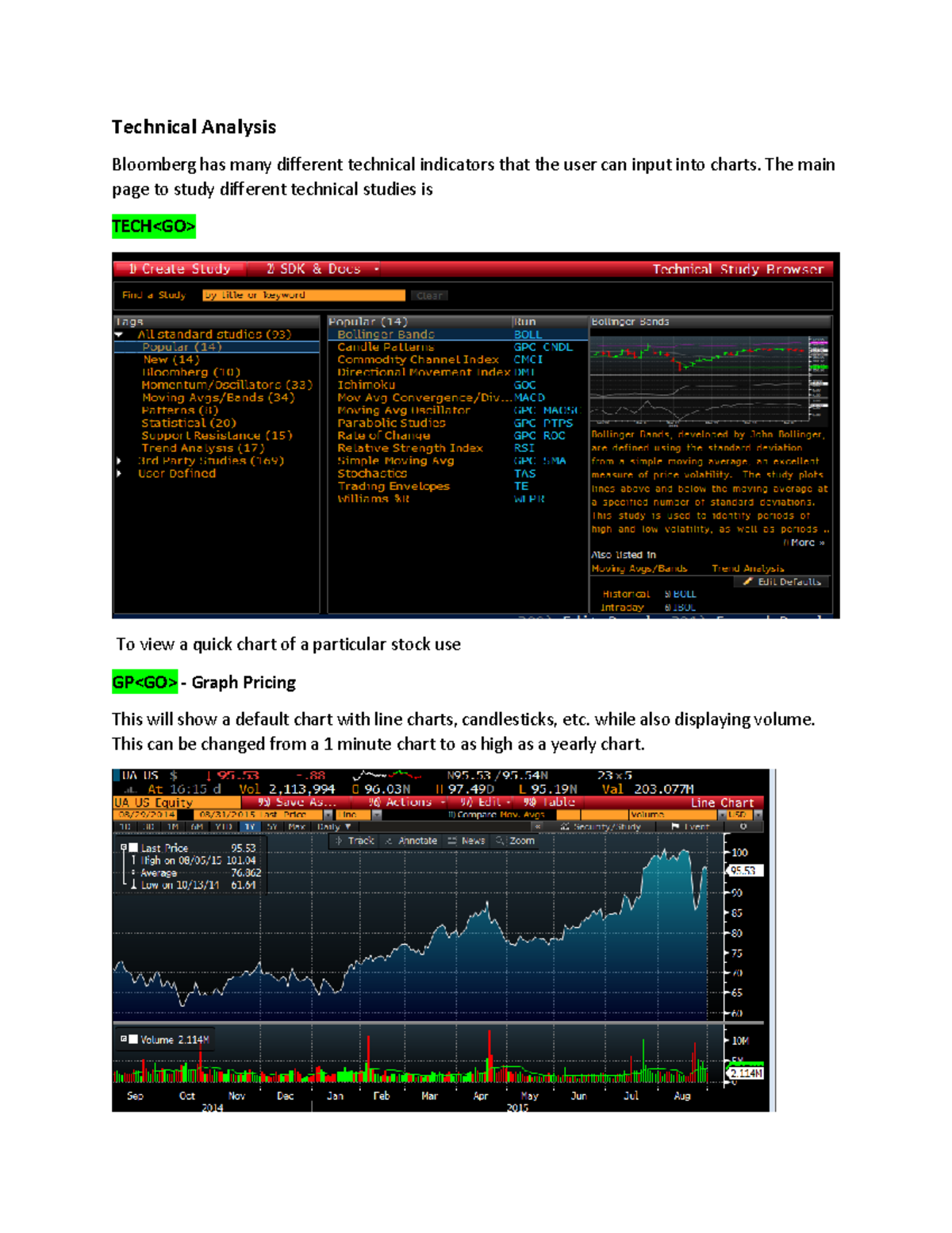 How to get simple moving average cahrt - Technical Analysis Bloomberg has many different ...