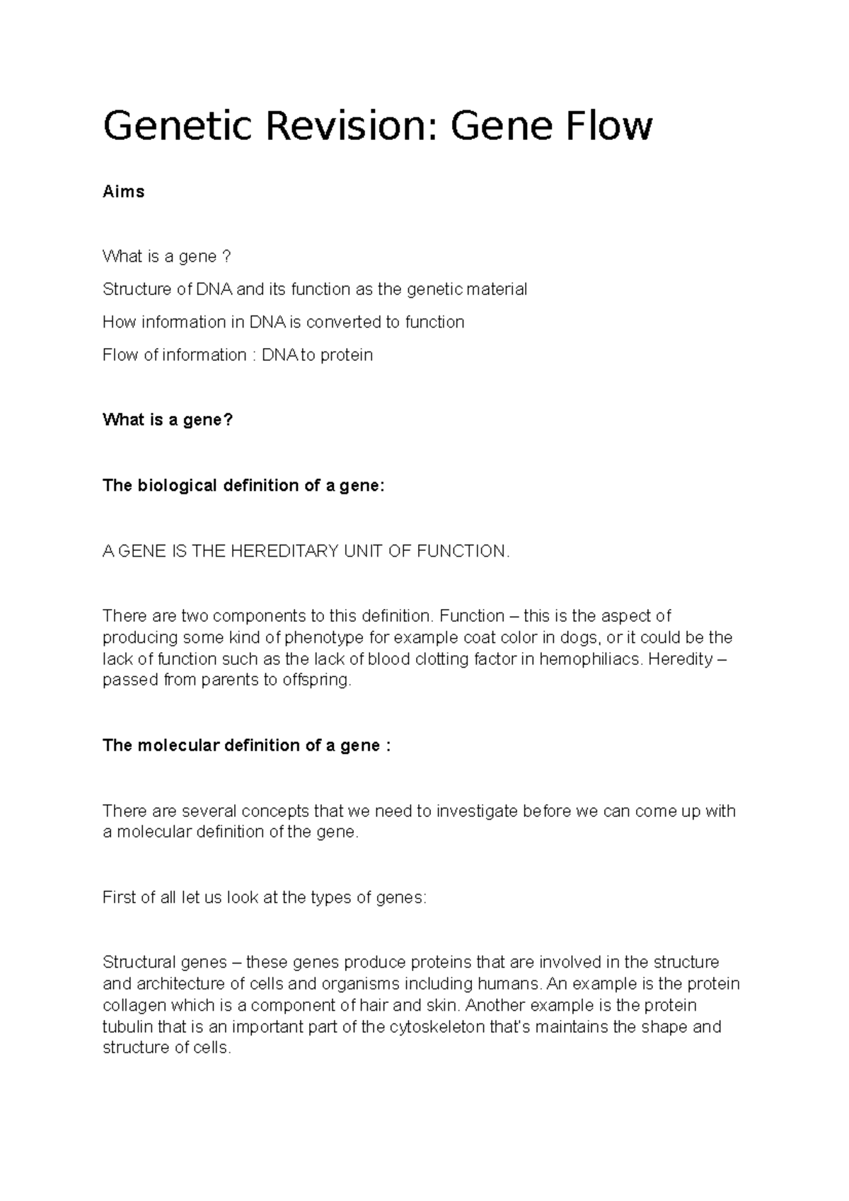 Gene flow - Genetic flow - Genetic Revision: Gene Flow Aims What is a ...