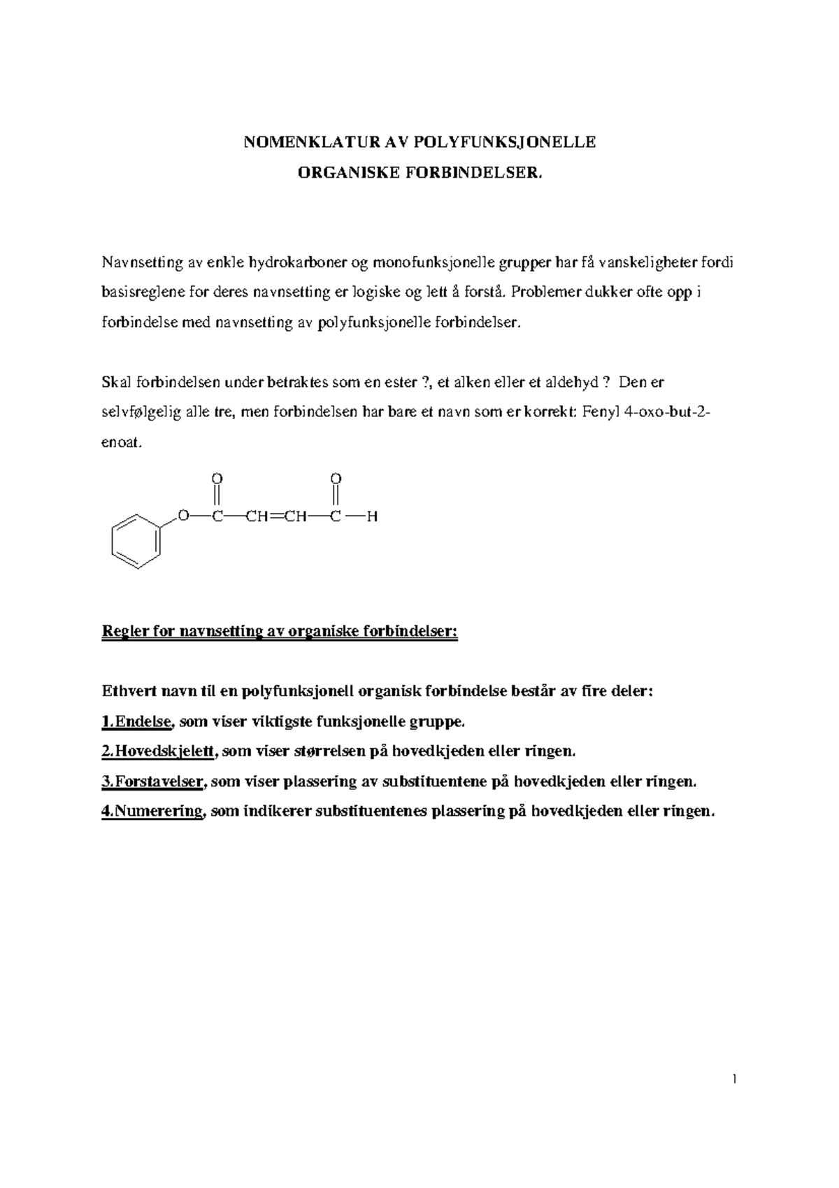 prioritering av funksjonelle grupper - 1 NOMENKLATUR AV ...