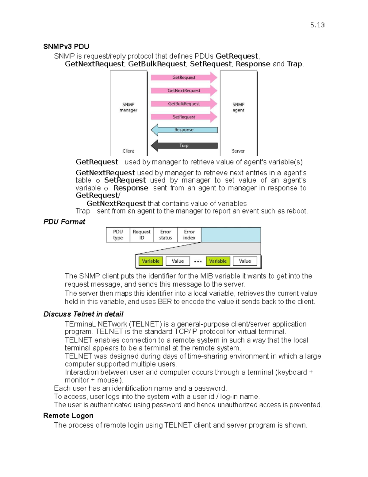 Computer Networks (58) - SNMPv3 PDU SNMP is request/reply protocol that ...