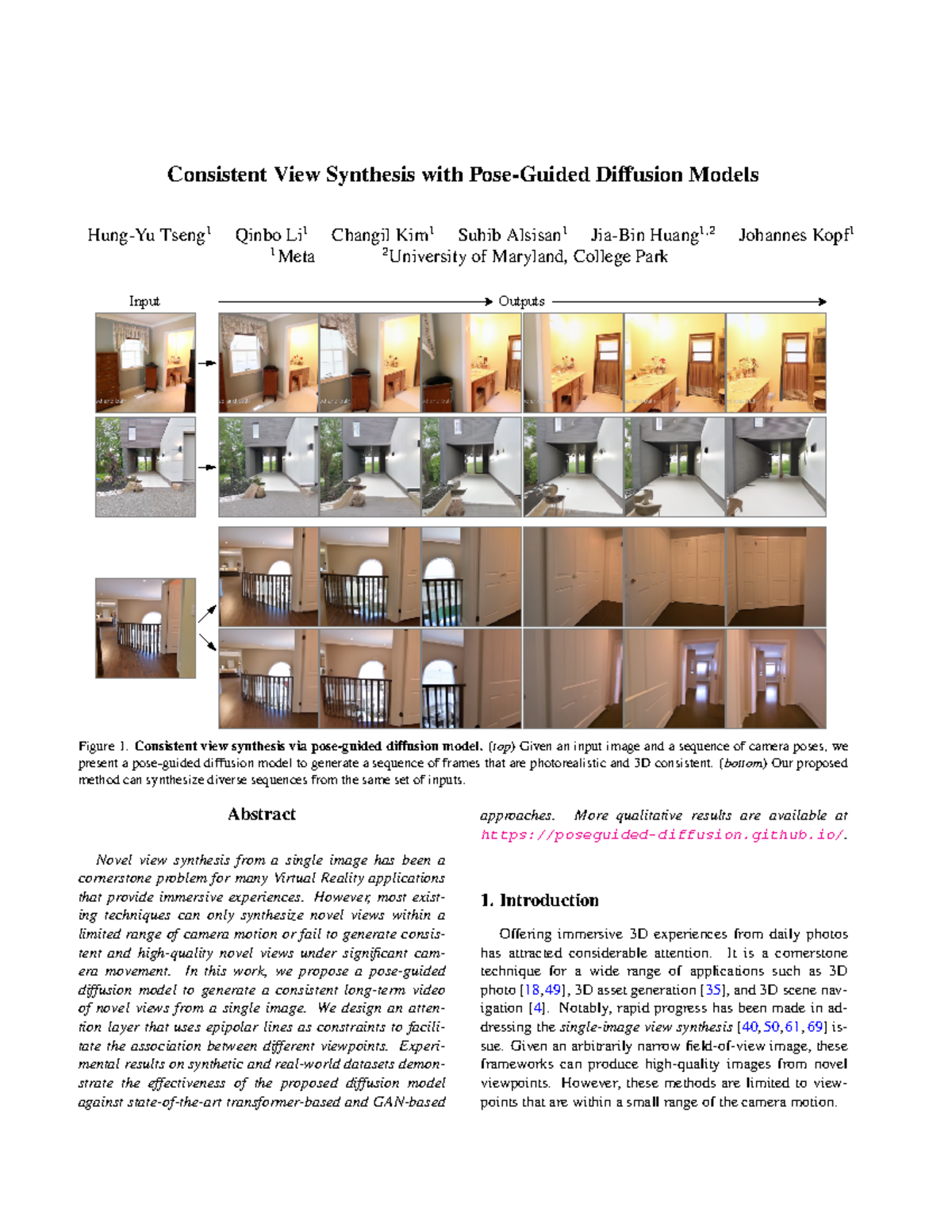 Computer vision paper - Consistent View Synthesis with Pose-Guided ...