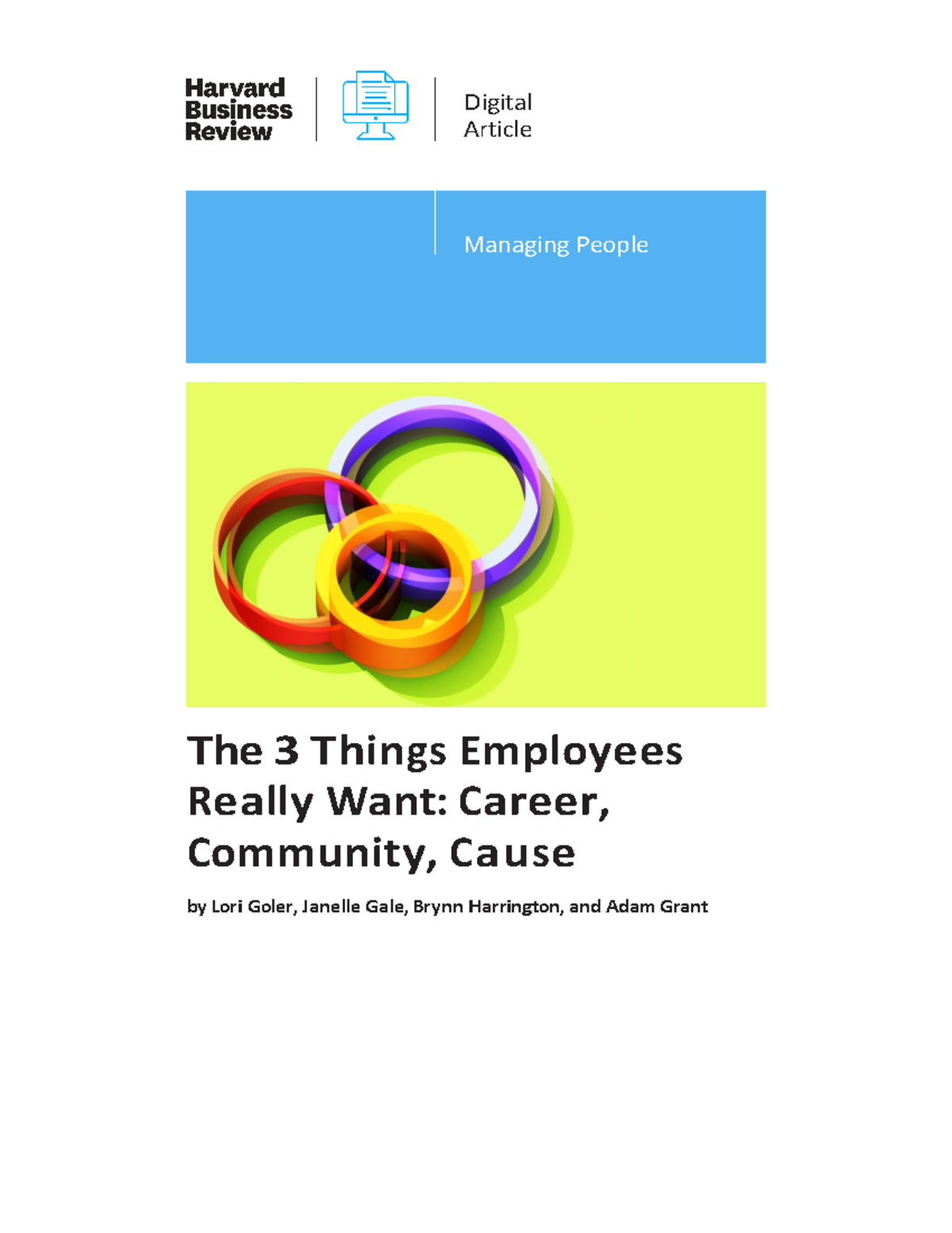 The 3 things employees really want - Digital Art i cle Managing People ...