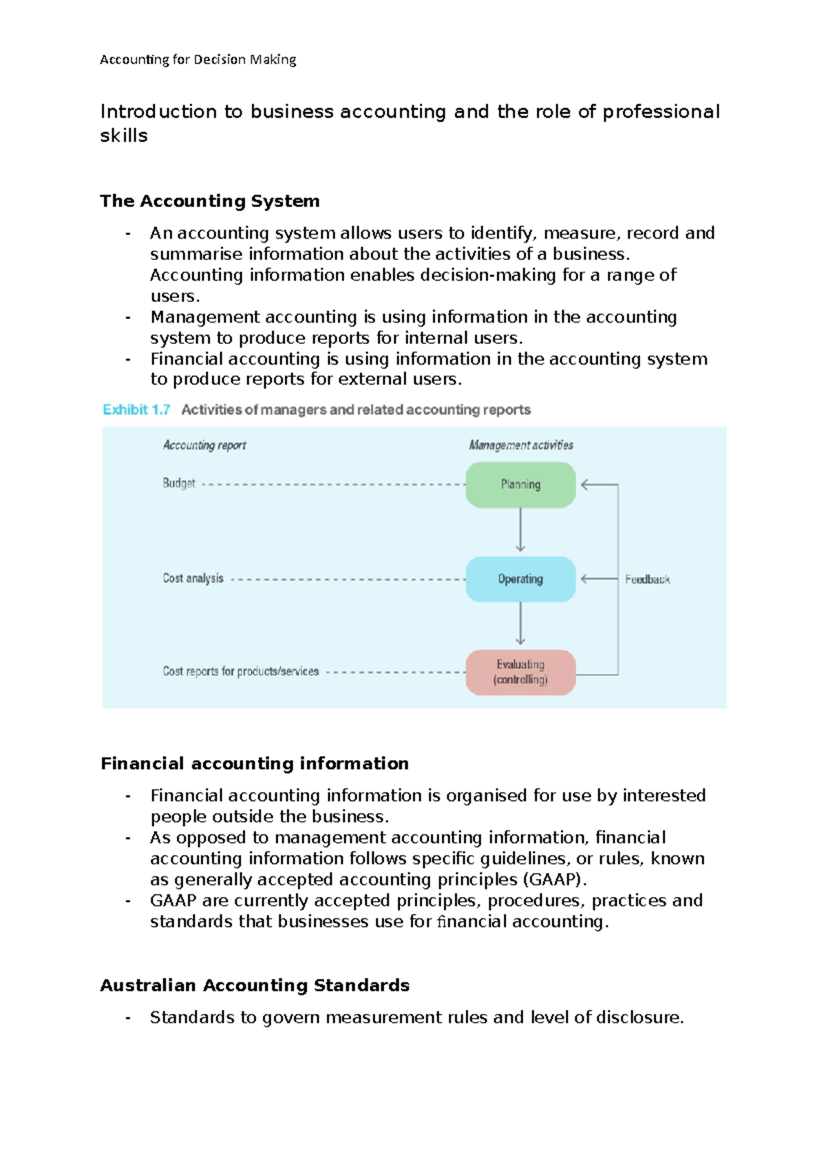 Introduction to business accounting and the role of professional skills ...