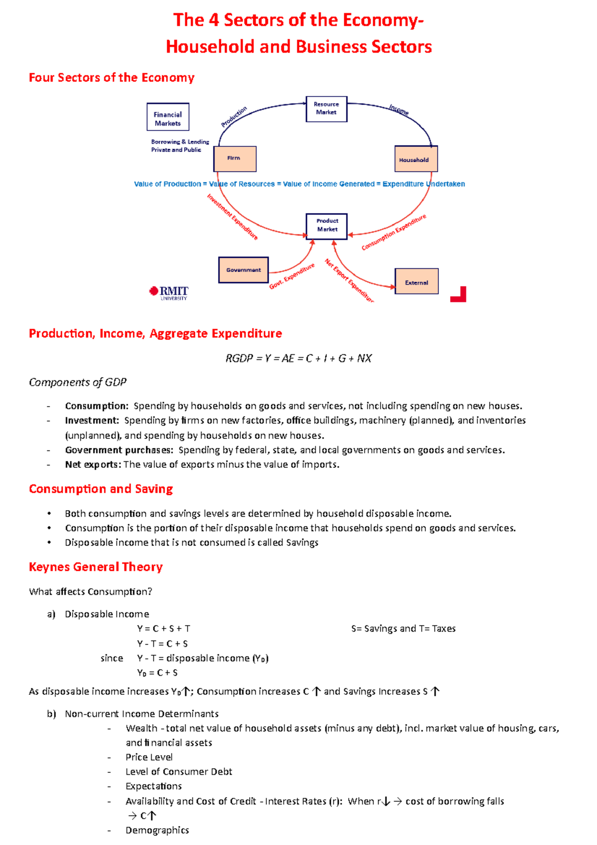 Topic 4 - The 4 Sectors of the Economy - The 4 Sectors of the Economy ...