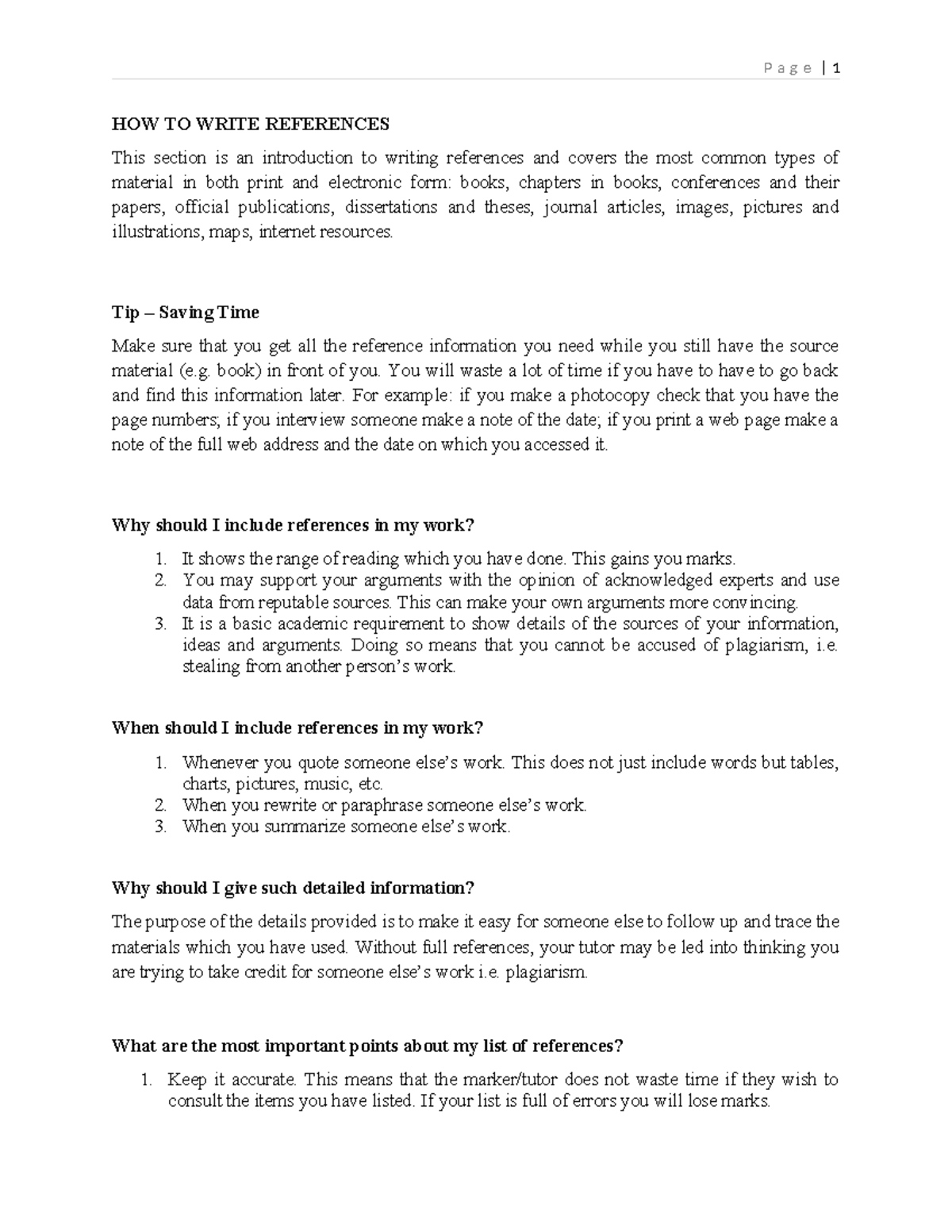 HOW TO Write References - HOW TO WRITE REFERENCES This section is an ...