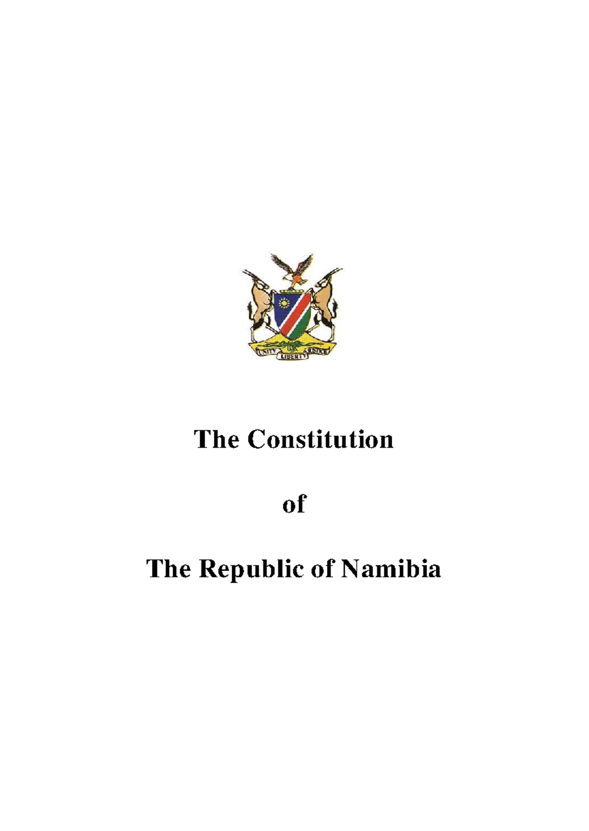 Namibian Constitution - The Constitution of The Republic of Namibia -1 ...