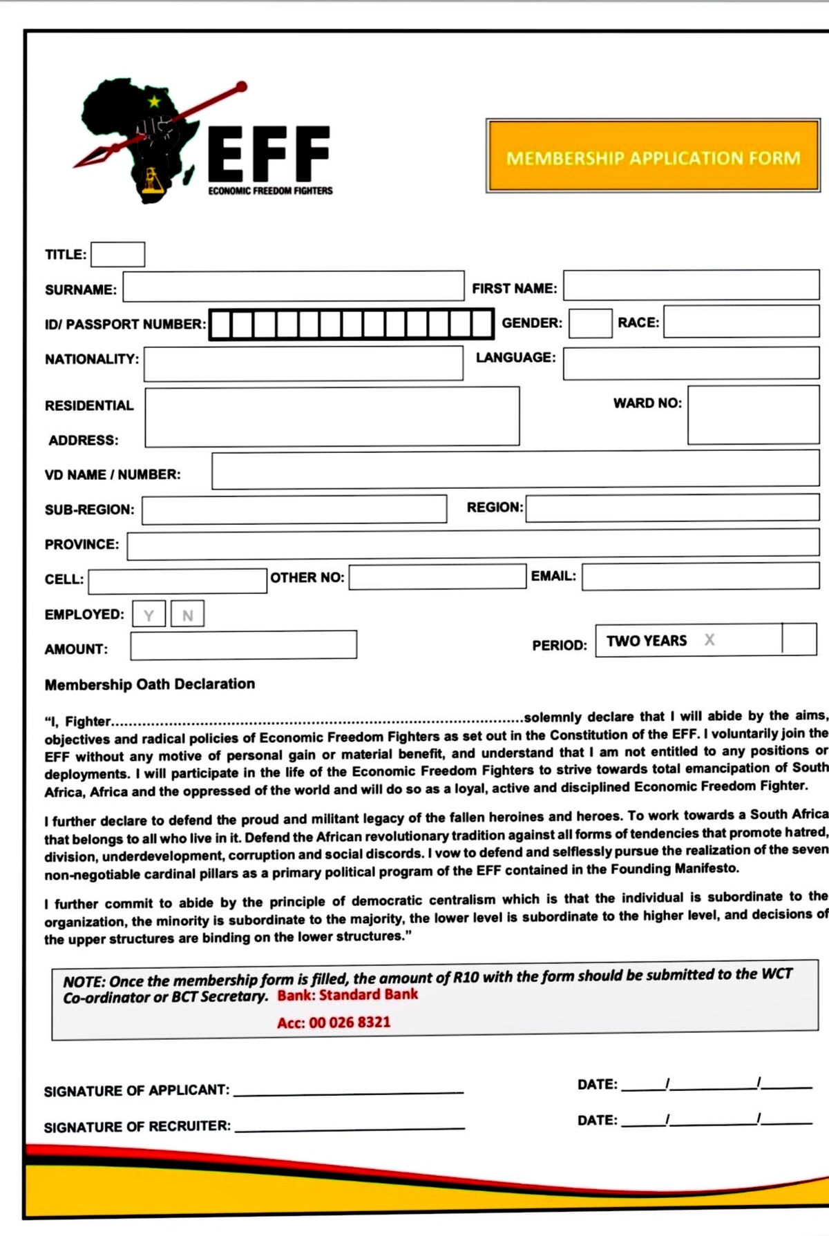 Sep 1, Doc 1 - To gather more information - EFF MEMBERSHIP APPLICATION ...