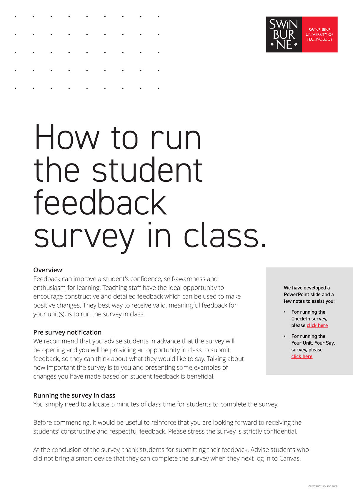 How to run the student survey in class - Overview Feedback can improve ...
