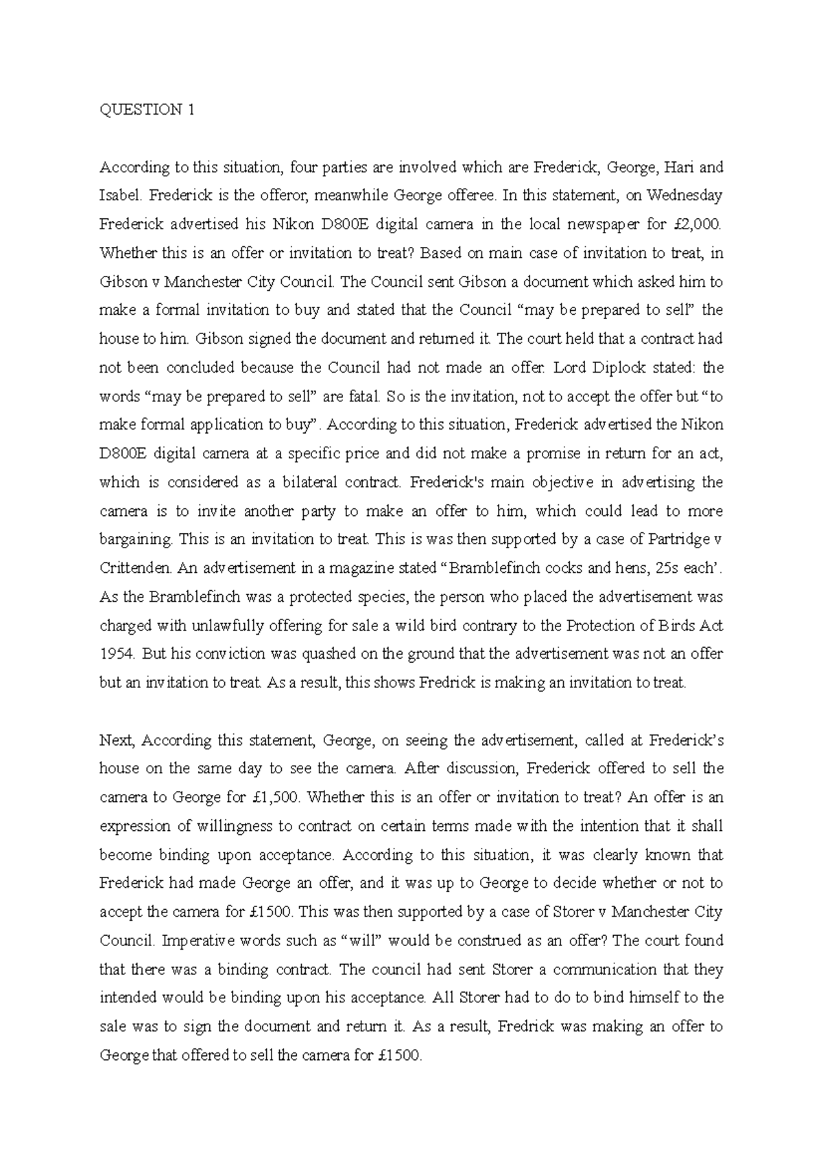 Test 4 - Good luck - QUESTION 1 According to this situation, four ...