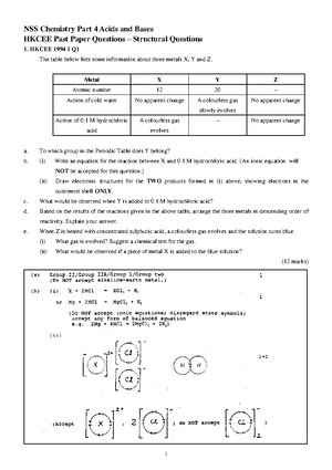 2019 HKDSE Chemistry Marking Scheme - Analytical Chemistry - Studocu