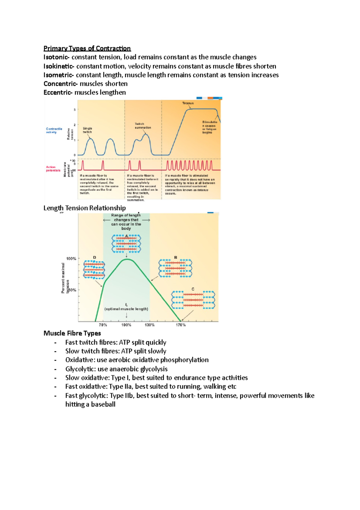 Human Physiology Session 7 - Primary Types of Contraction Isotonic ...
