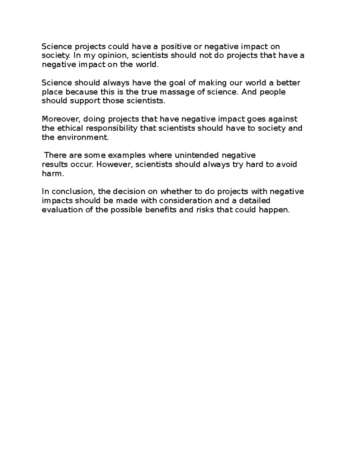 Document (16) - dana - Science projects could have a positive or ...