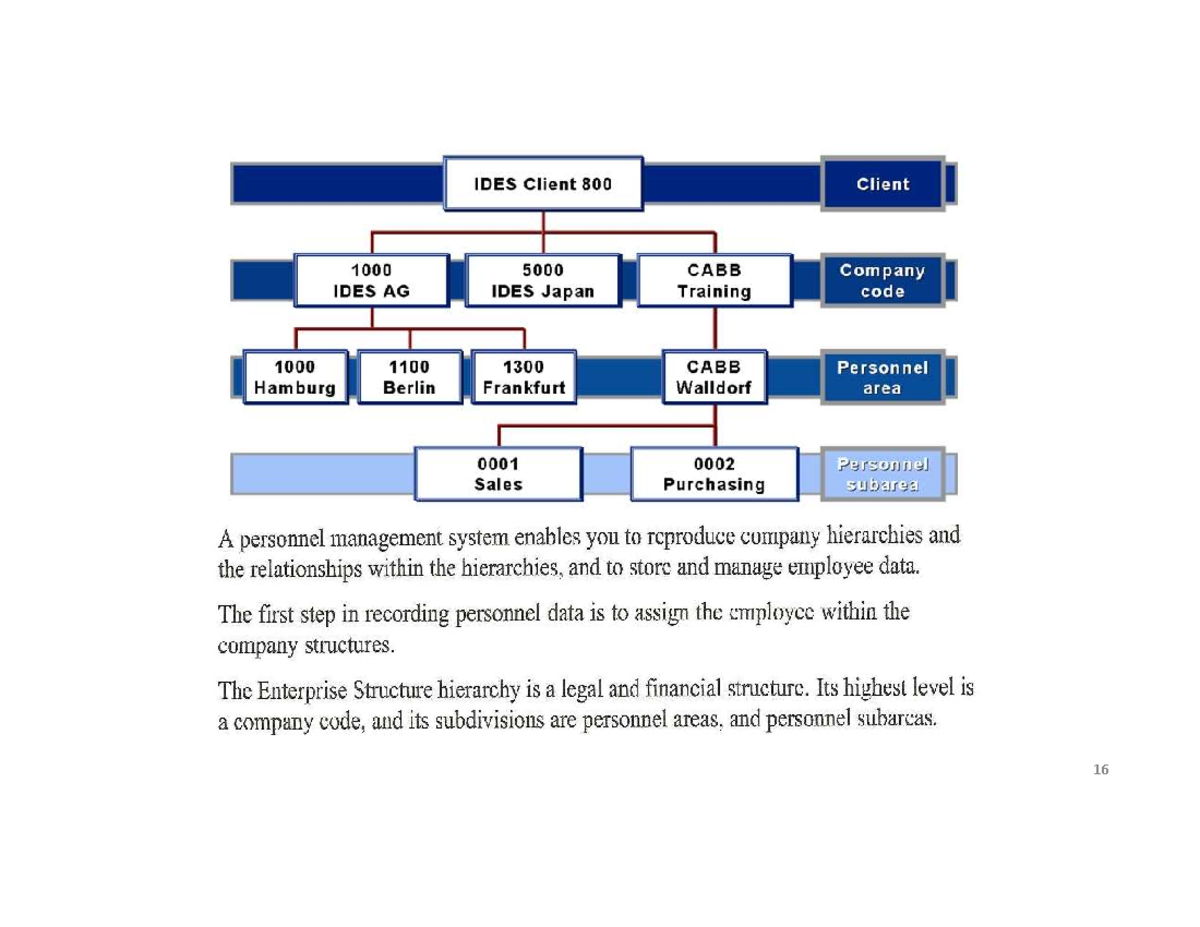 Human Capital Management 2 - SAP Organizational Elements - Personnel ...