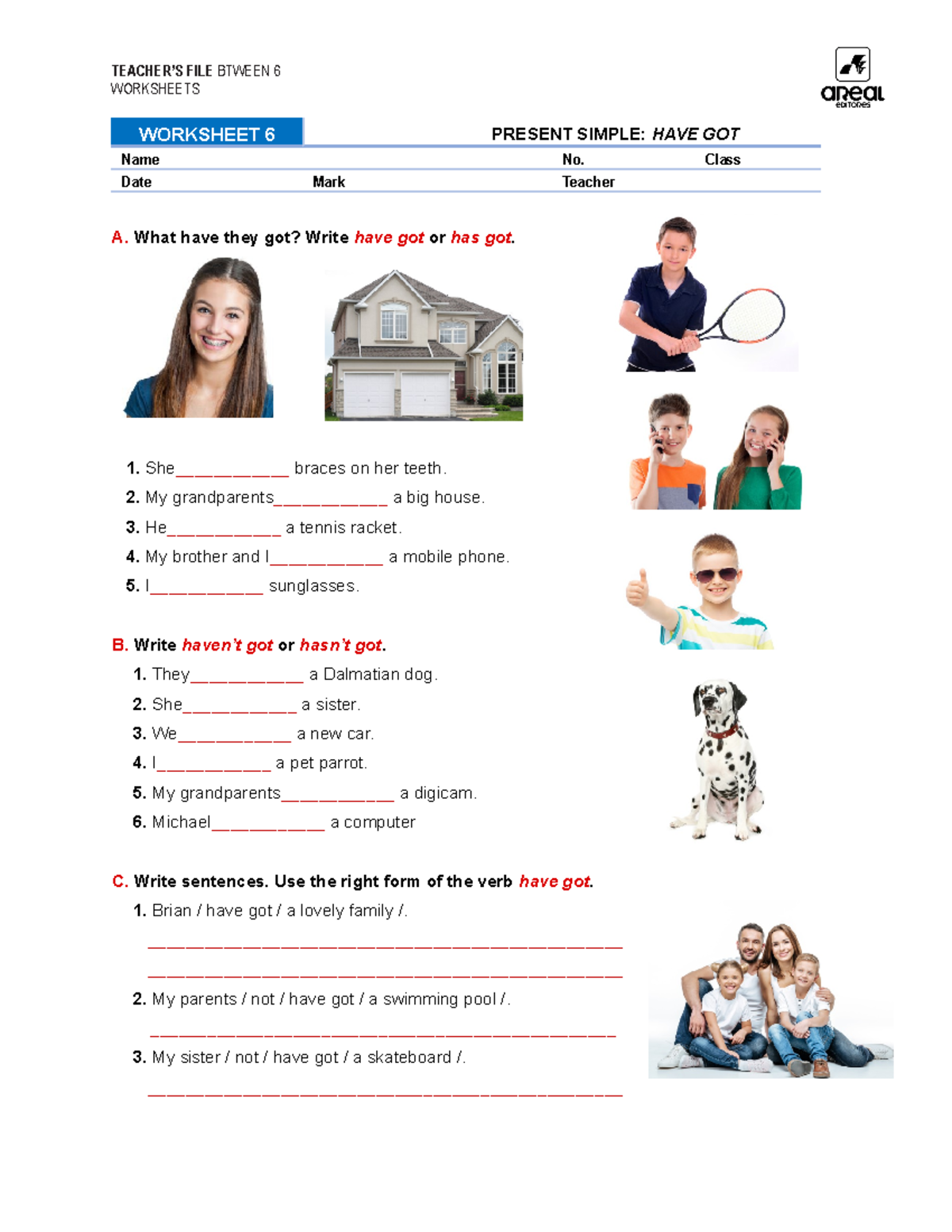 Aebtw 6 worksheet 6 - TEACHER’S FILE BTWEEN 6 WORKSHEETS WORKSHEET 6 ...