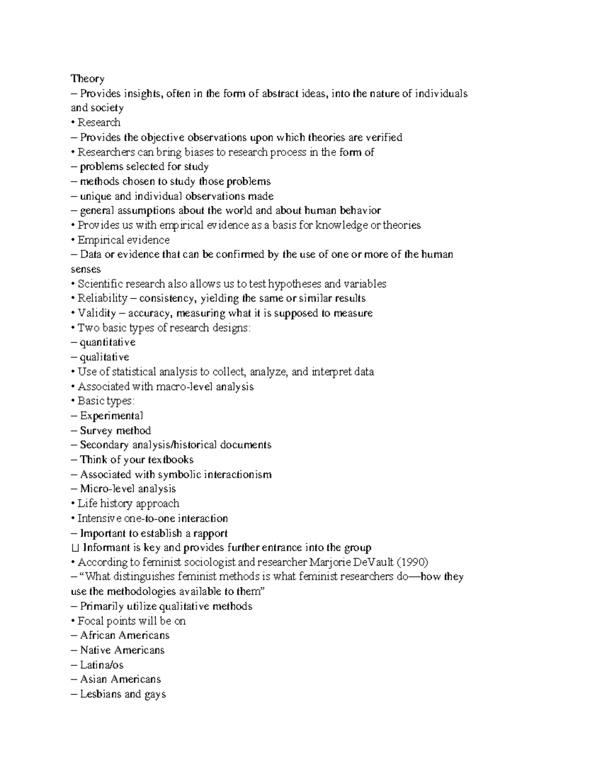 Chapter 2 - Theory Provides insights, often in the form of abstract ideas, into the nature of ...