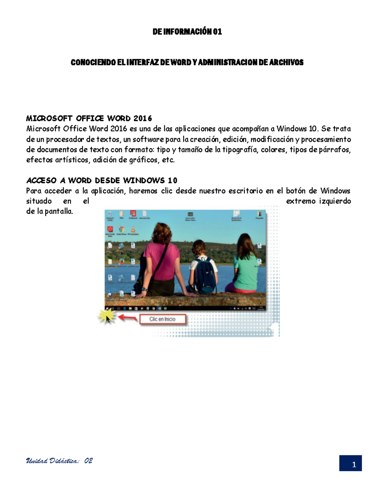 HOJA DE Información 01-WORD - Unidad Didáctica: 02 DE INFORMACIÓN 01 ...