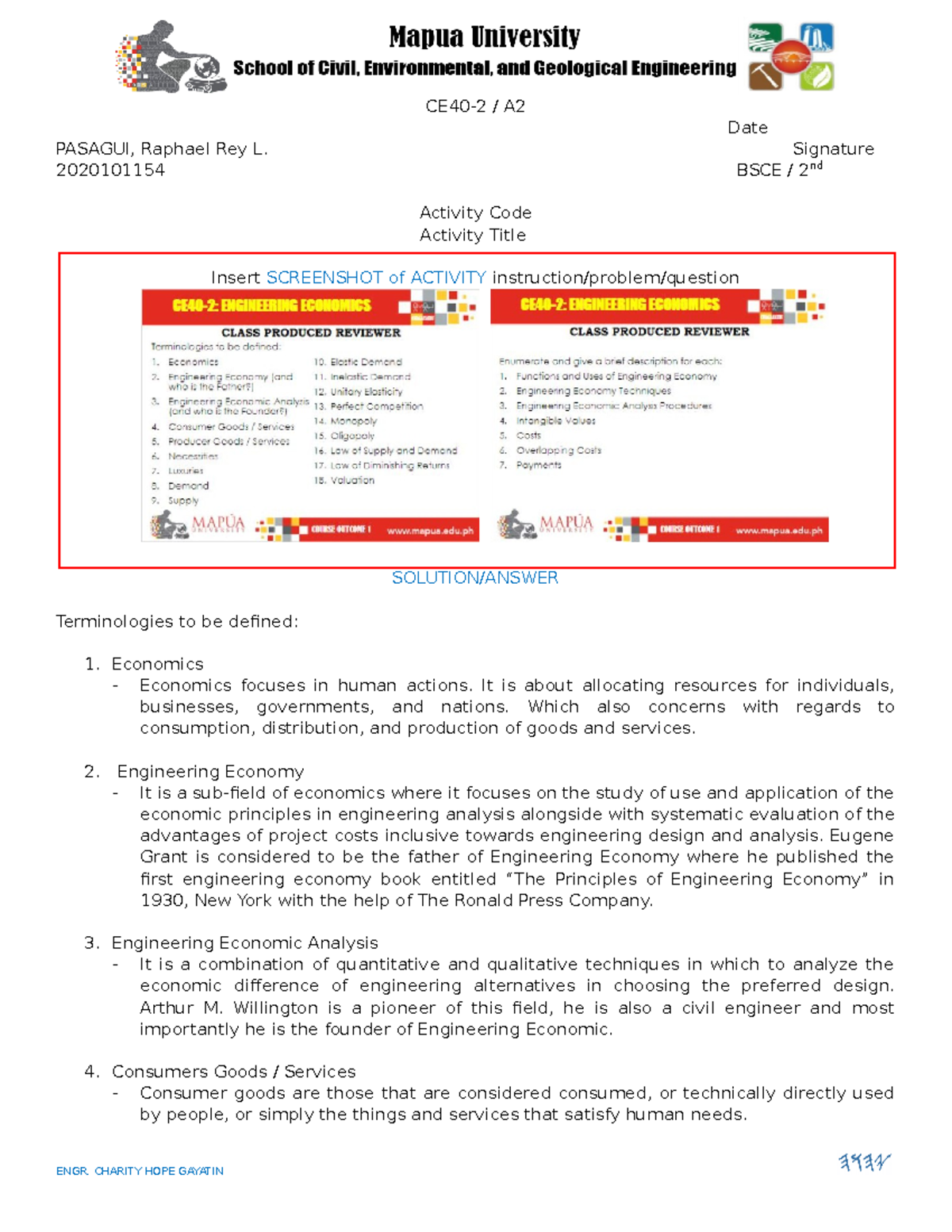 CHAG-ACT Template - CE40-CPR - CE40-2 / A Date PASAGUI, Raphael Rey L ...