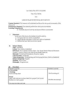 SEMI- Detailed LP - SEMI-DETAILED LESSON PLAN GRADE 7 PHYSICAL ...