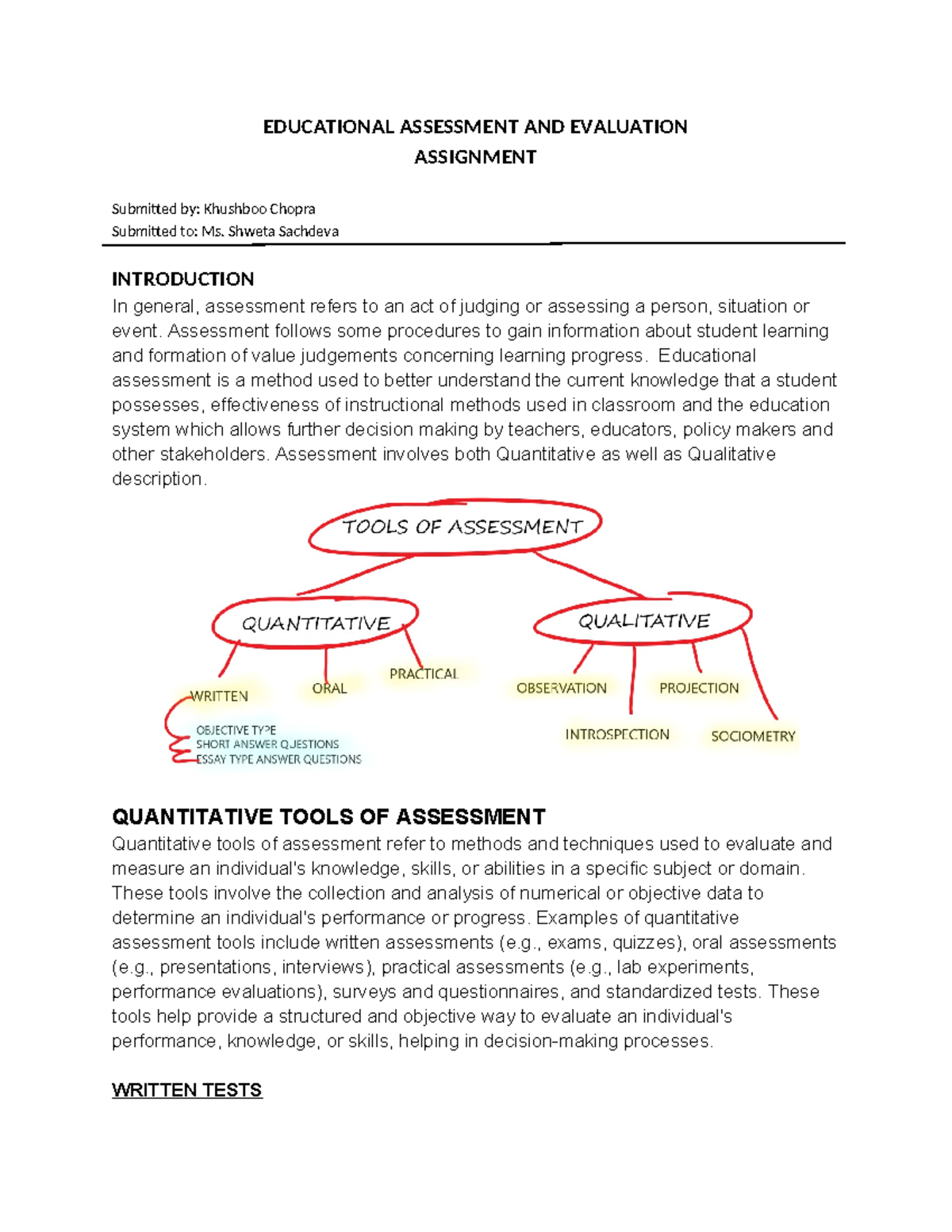 Educational Assessment AND Evaluation - EDUCATIONAL ASSESSMENT AND ...
