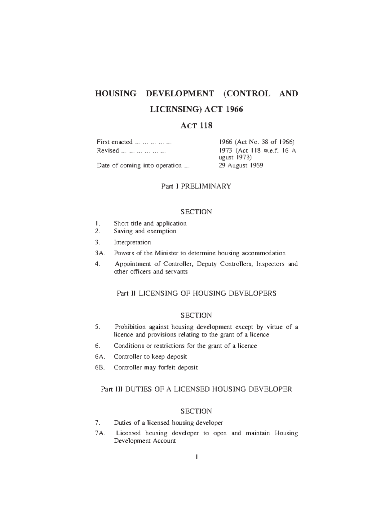 (MY) Housing Development ( Control AND Licensing) ACT 1966 ACT 118 ...