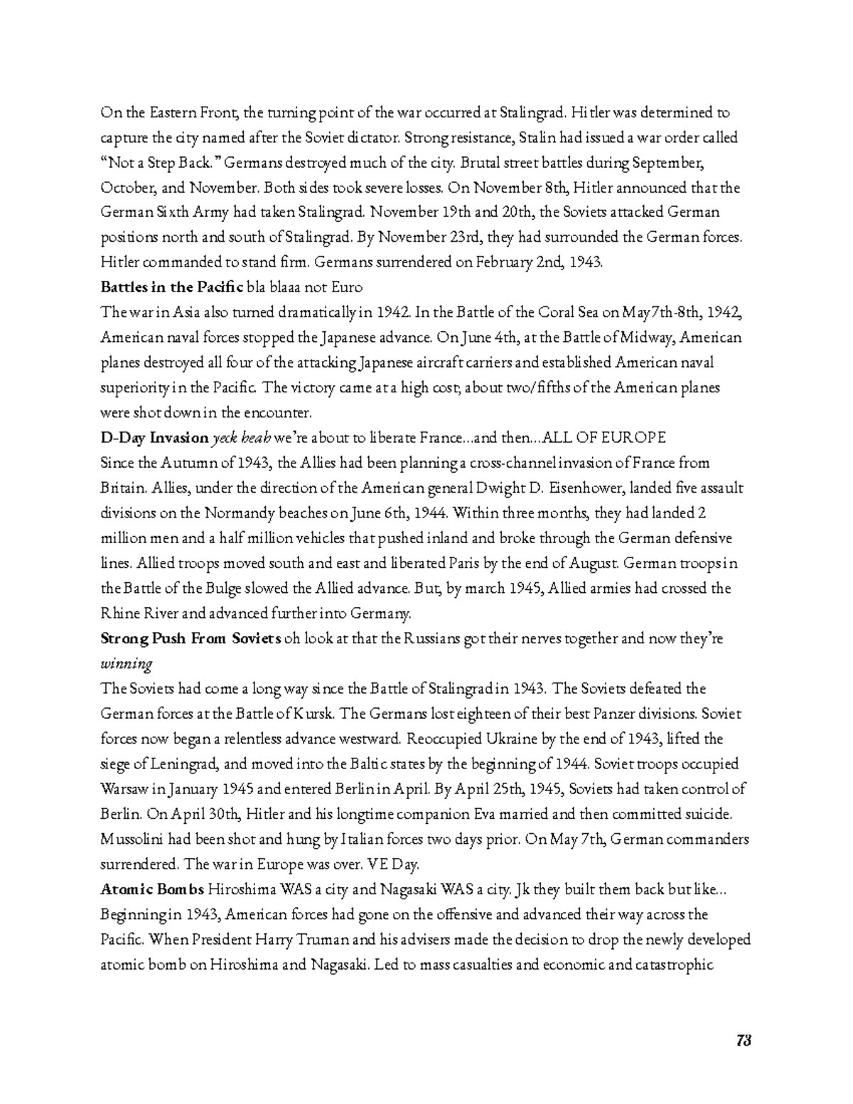 73 - WWII Allied Turning points: Battle of Stalingrad, D-Day (Operation ...