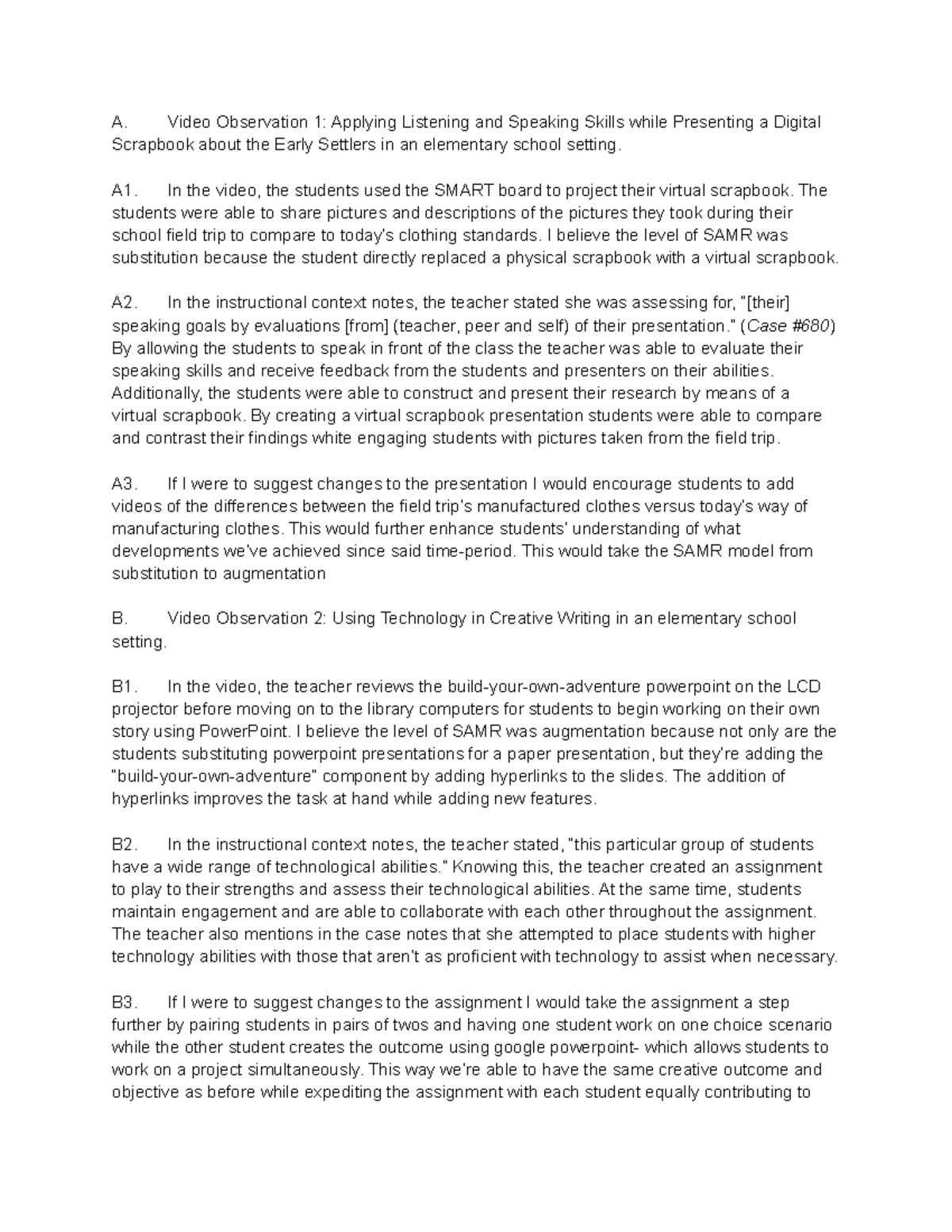 D092 Educational Technology for Teaching and Learning- Task 2 - A ...