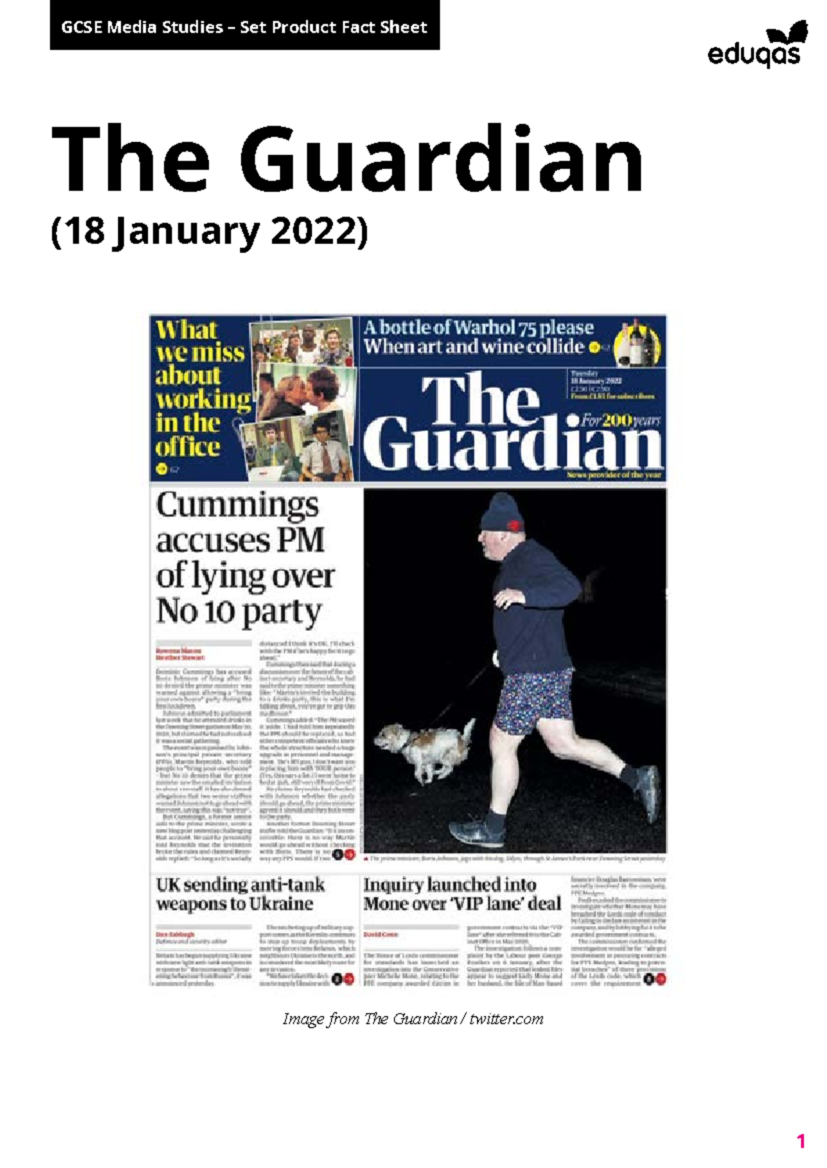 The Guardian - dxx - The Guardian (18 January 2022) Image from The ...