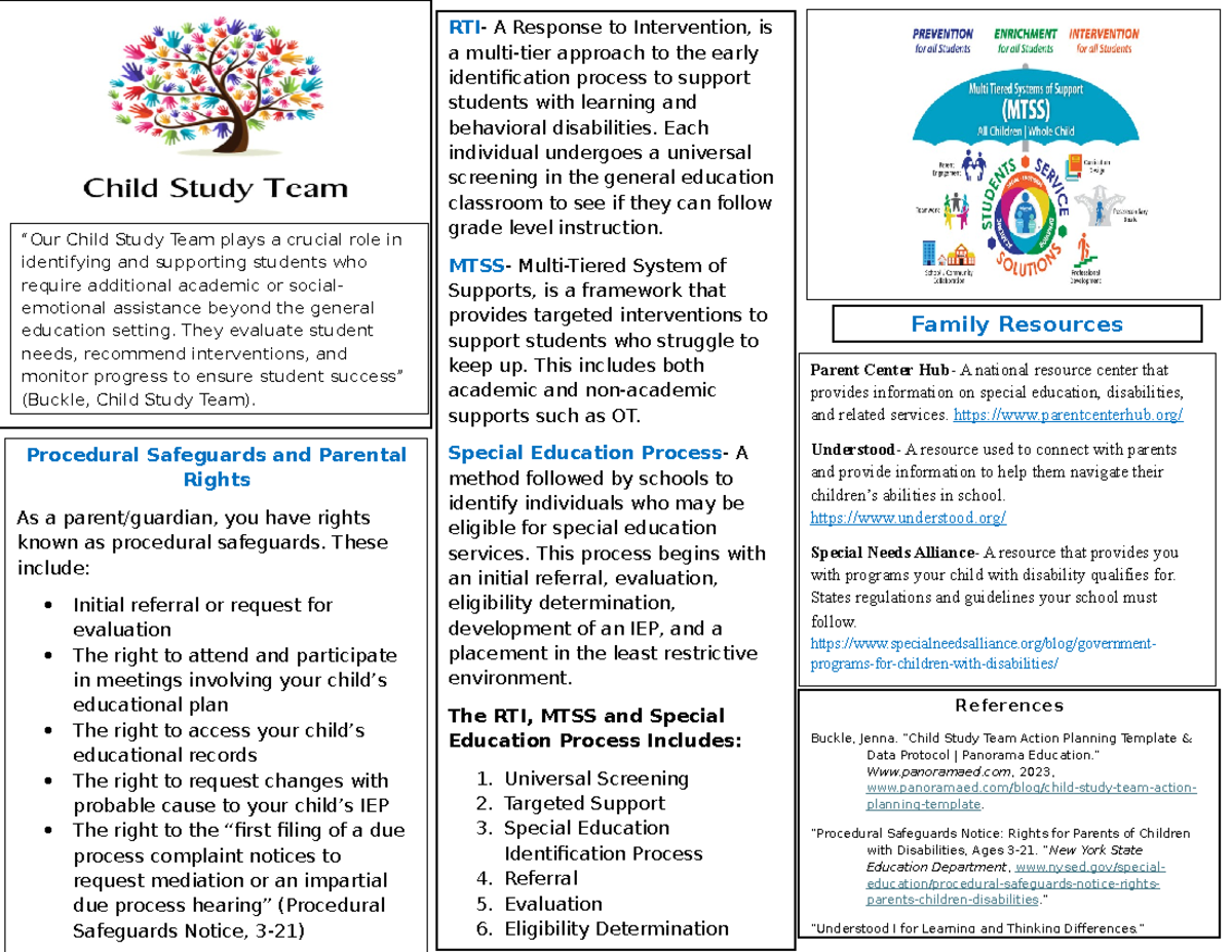 GCU Brochure - RTI- A Response to Intervention, is a multi-tier ...