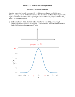 Prelab 1 - P- Physics 214 PreLab 1: Interference and Diffraction - Studocu