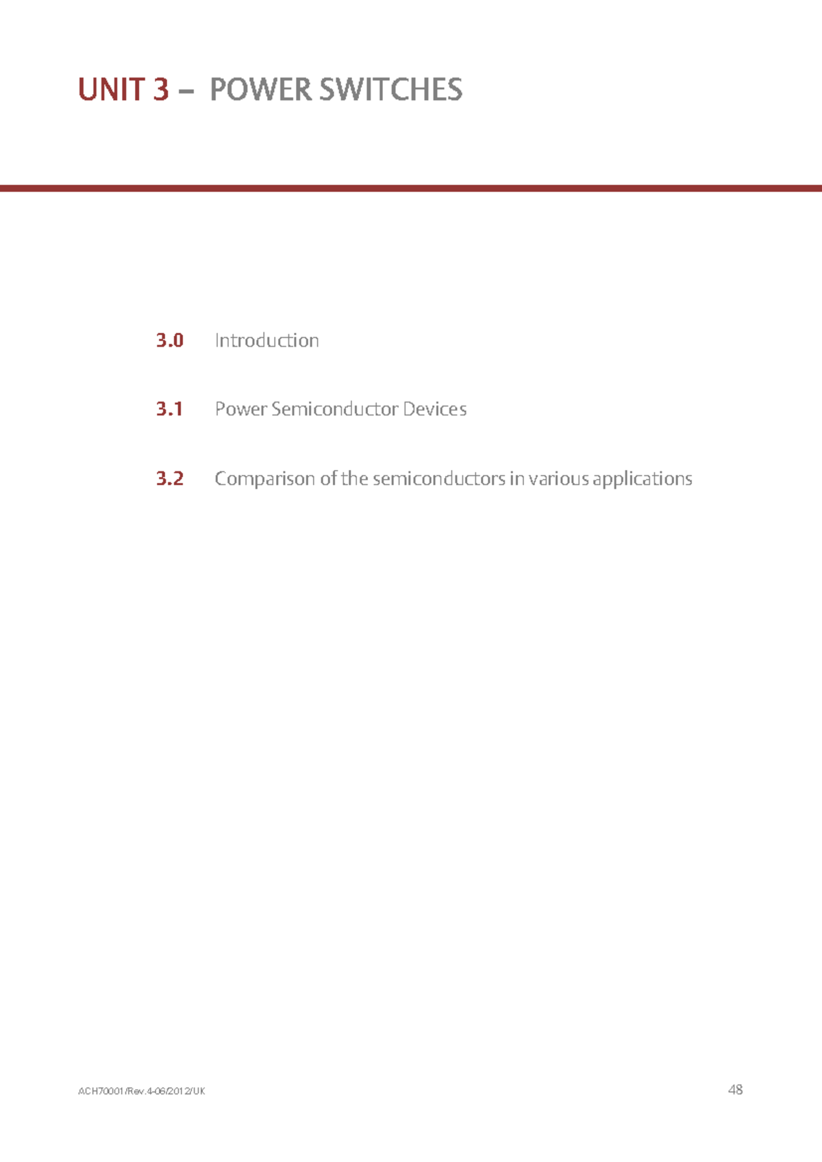 Power Switches - 3 Introduction 3 Power Semiconductor Devices 3 ...