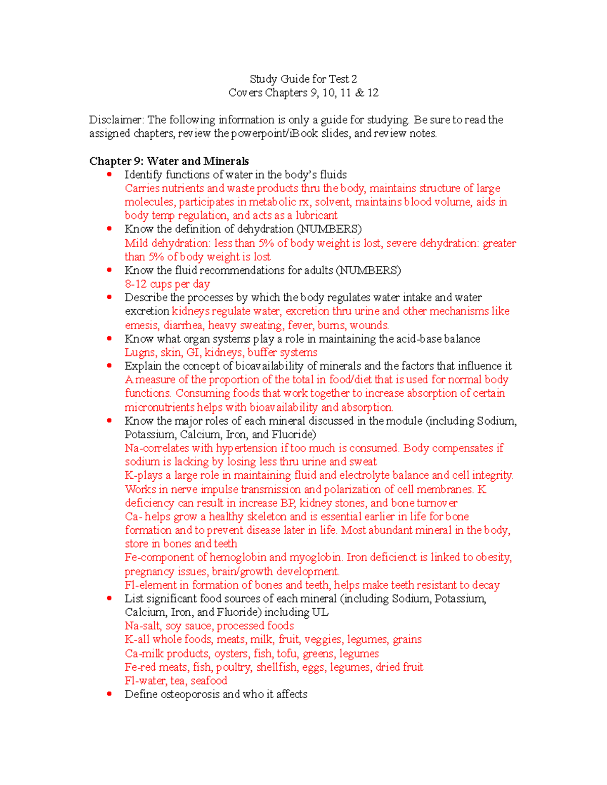 Pathopharmacology exam 2 outline/study guide - Study Guide for Test 2 ...